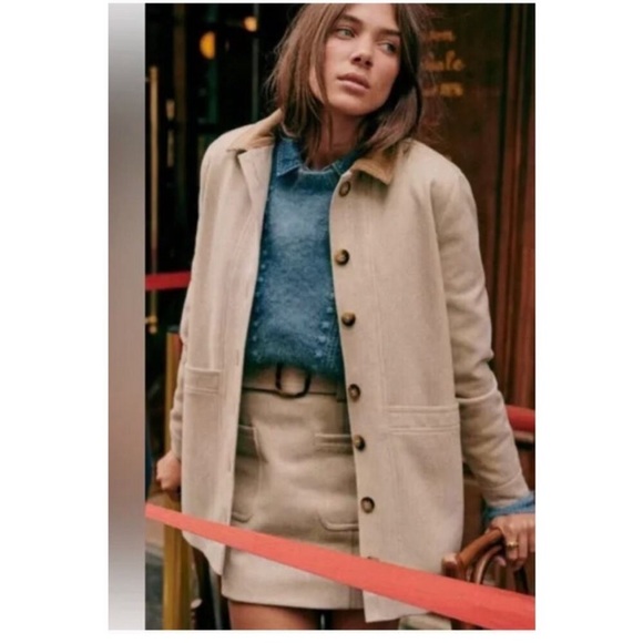 Sezane | Jackets & Coats | Sezane Will Jacket Wool Blend Corduroy ...